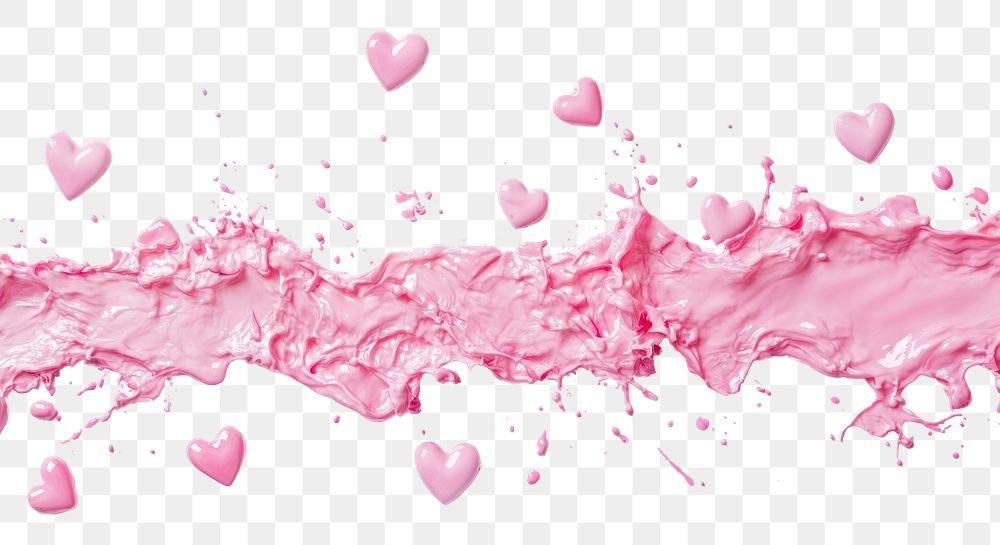 Hearts splash border background pink | Free PNG - rawpixel
