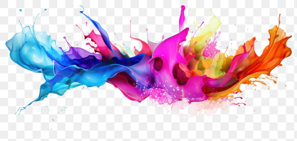 Rainbow splash background abstract art. | Free PNG - rawpixel