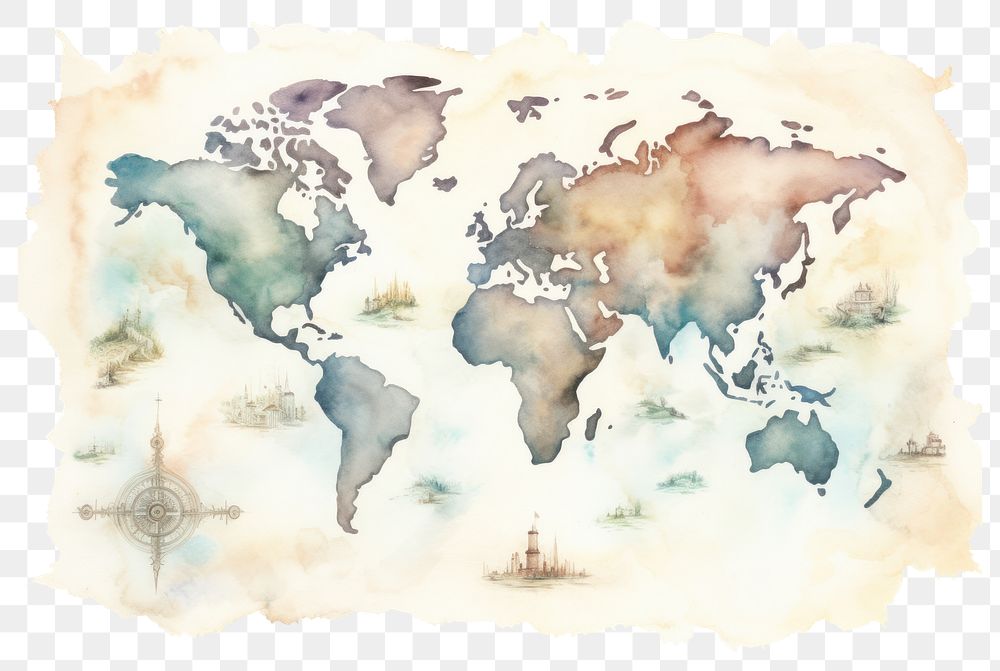 PNG Vintage map creativity topography | Premium PNG - rawpixel