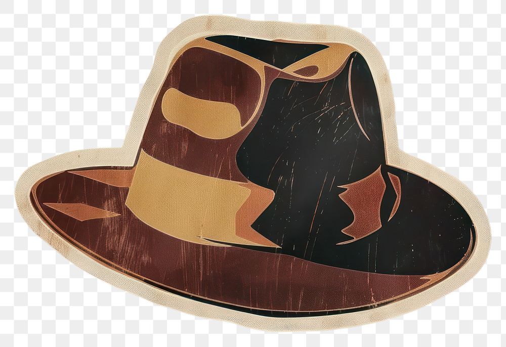 PNG Vintage brown fedora illustration | Free PNG - rawpixel