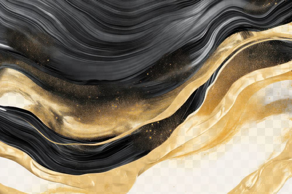 Abstract gold black waves png | Free PNG - rawpixel