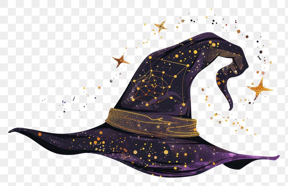 PNG Magical starry wizard hat | Free PNG - rawpixel