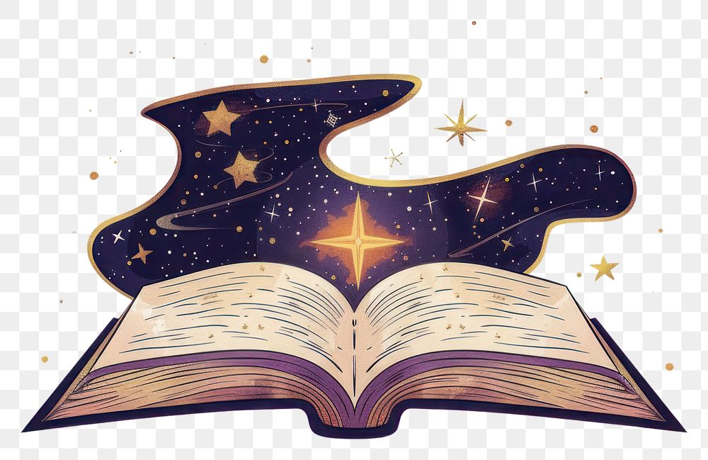 PNG Magical open book stars | Free PNG - rawpixel