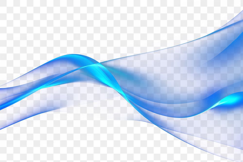 Abstract blue wave png light | Free PNG - rawpixel