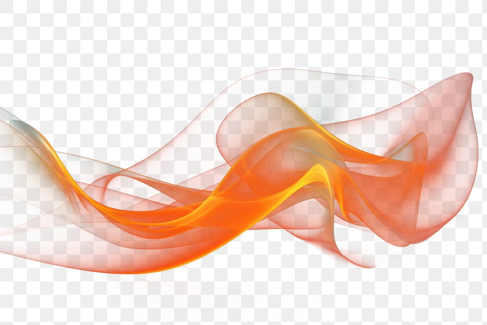 Vibrant abstract orange wave png | Free PNG - rawpixel