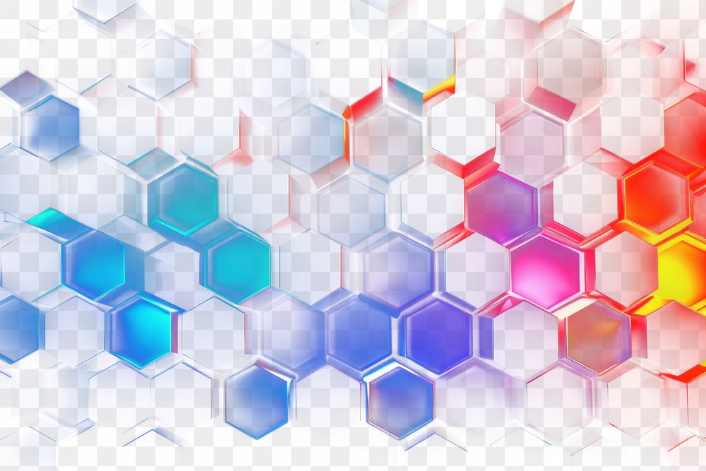 Vibrant hexagonal geometric abstract png | Free PNG - rawpixel