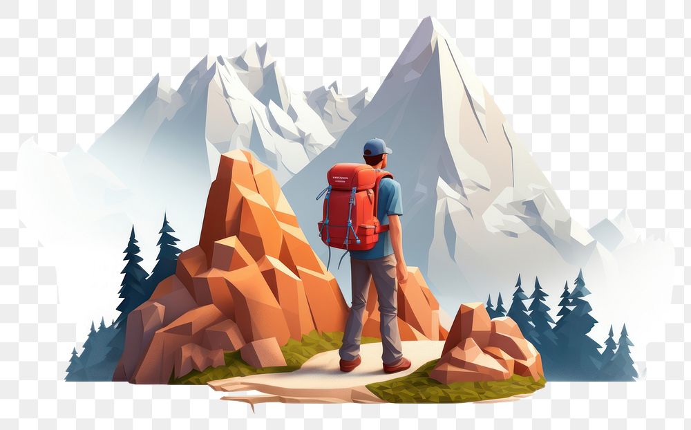 PNG Adventure mountain backpack outdoors. | Free PNG - rawpixel