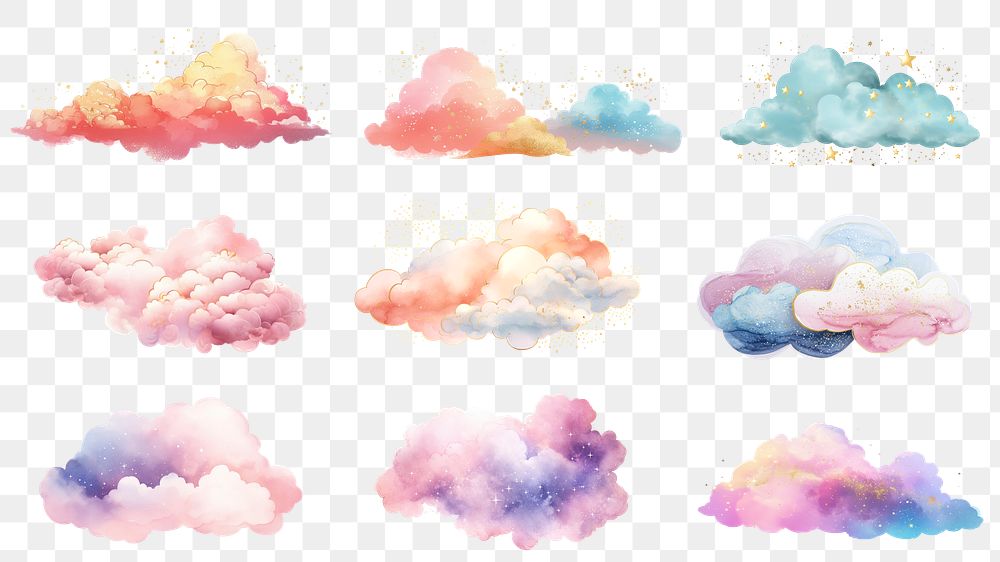 PNG cloud glitter sparkle element | Free PNG - rawpixel