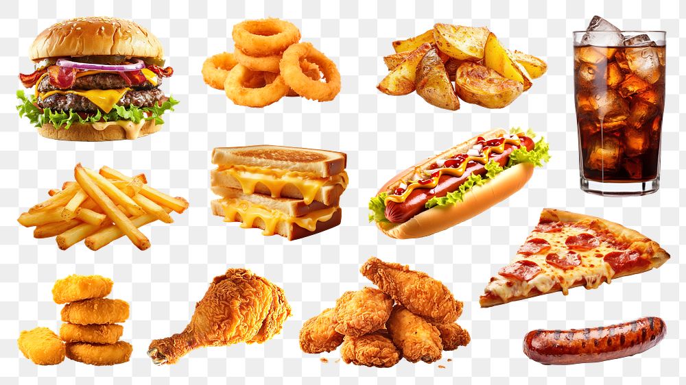 PNG fast food element set, | Premium PNG - rawpixel