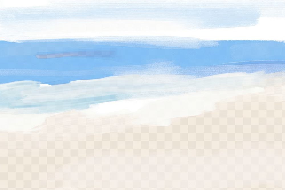 Abstract beach ocean watercolor painting | Free PNG - rawpixel