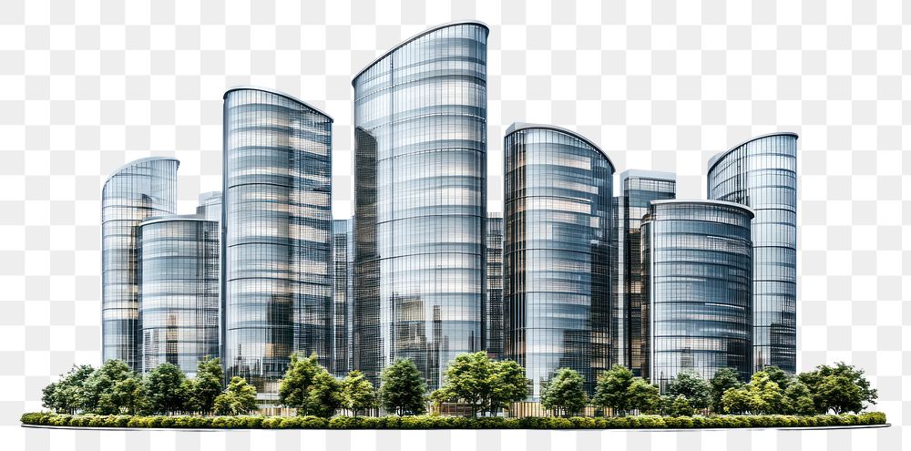 PNG Realistic modern cityscape architecture | Free PNG - rawpixel