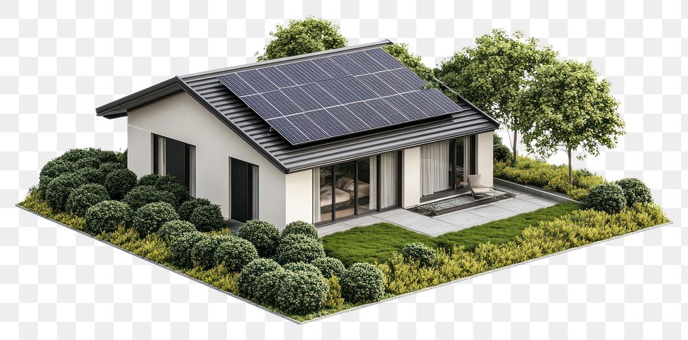 PNG Modern eco-friendly solar house | Free PNG - rawpixel