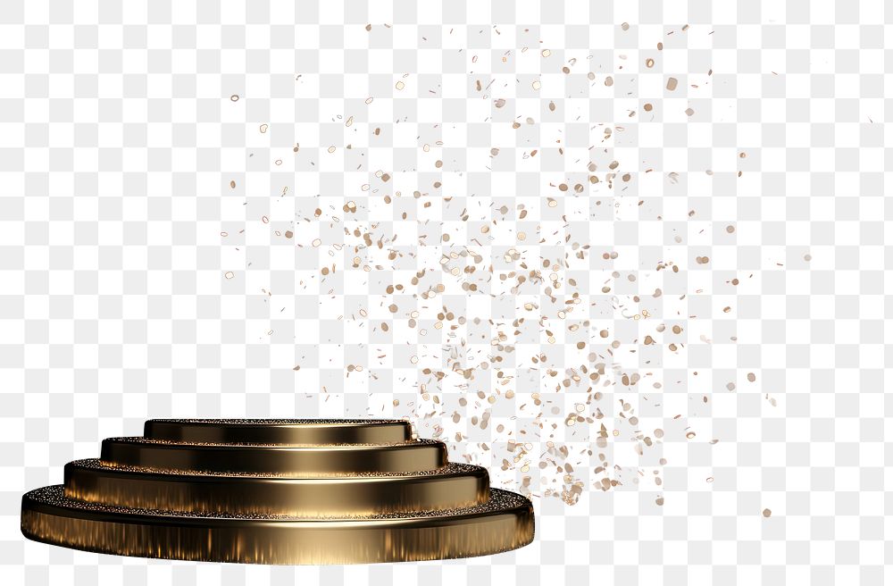 PNG Golden pedestal glittering particles | Free PNG - rawpixel