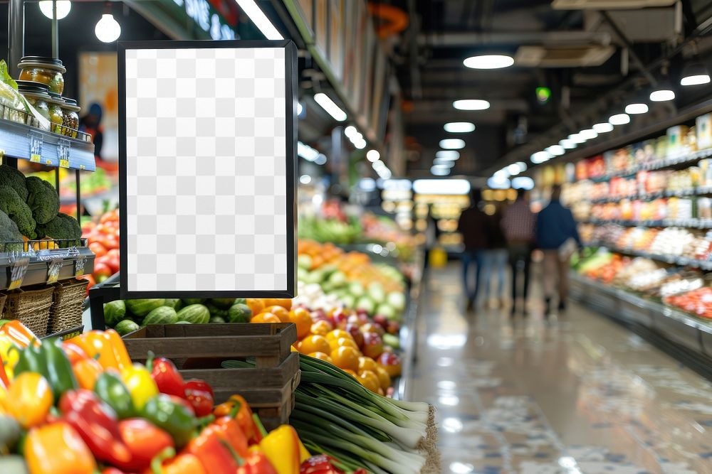 Supermarket ad png digital display | Premium PNG - rawpixel
