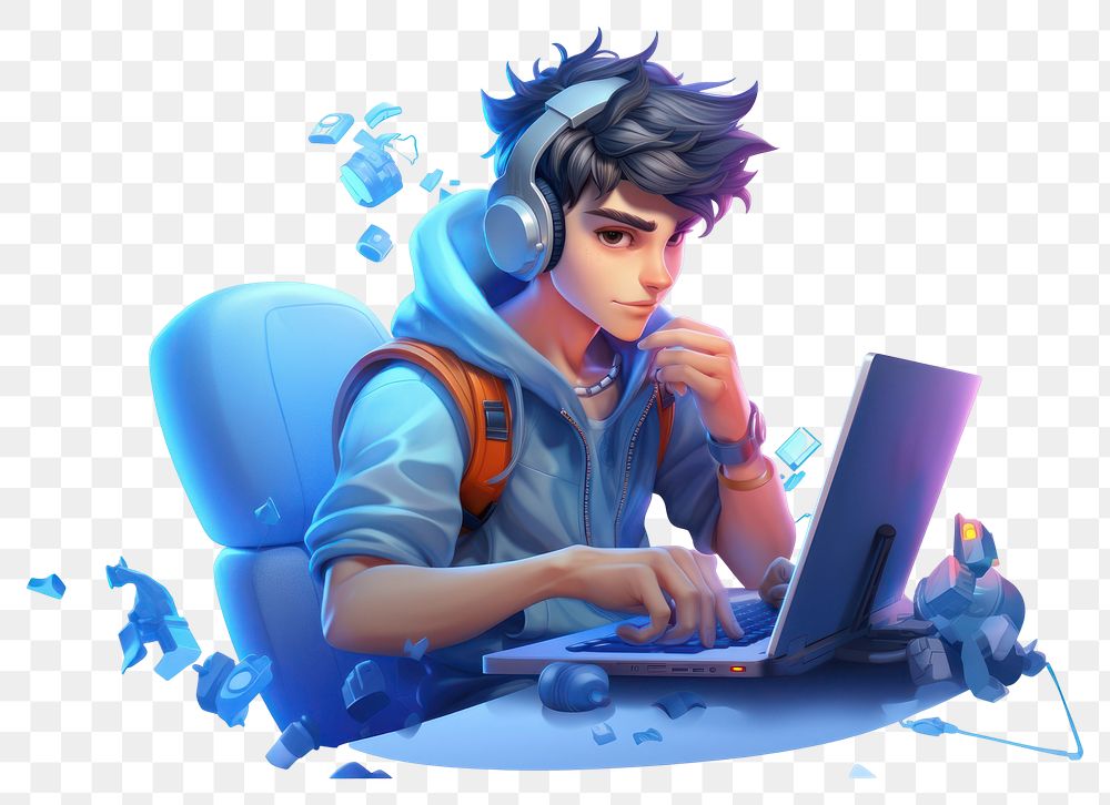 PNG Computer cartoon laptop anime | Premium PNG - rawpixel