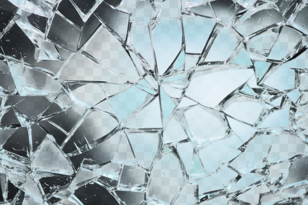Abstract shattered glass texture png | Free PNG - rawpixel