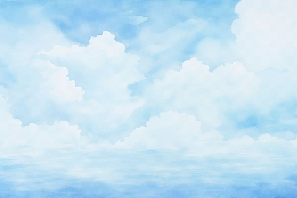 Serene watercolor sky png paint | Free PNG - rawpixel
