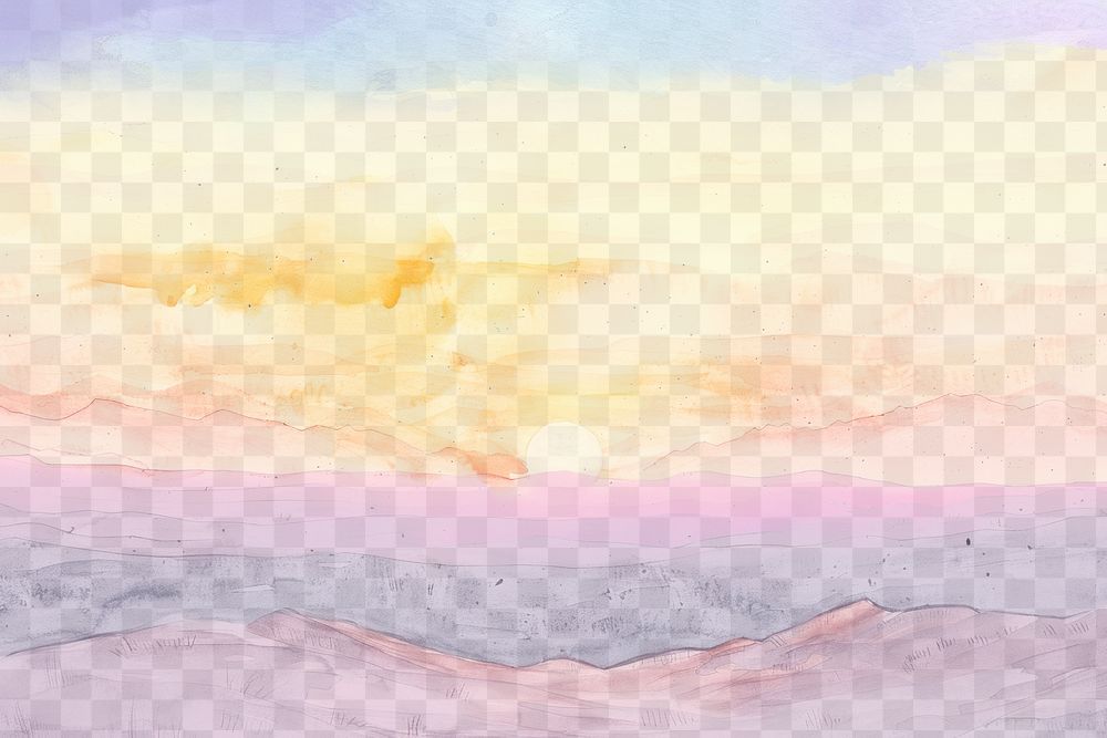 Vibrant watercolor sunset png paint | Free PNG - rawpixel