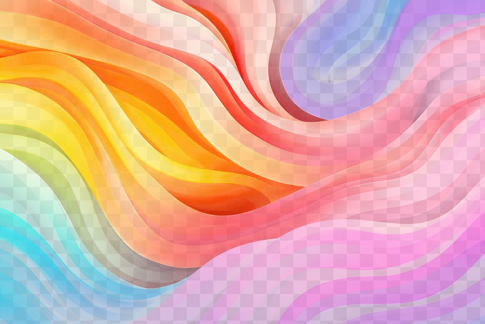 Vibrant abstract colorful wave png | Free PNG - rawpixel