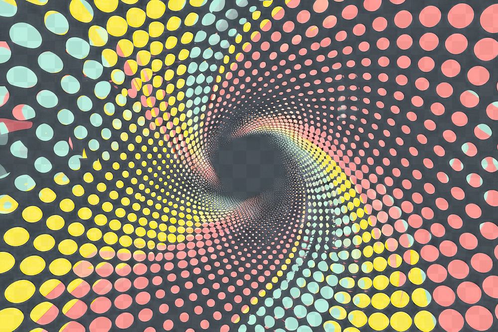 Colorful spiral dot pattern png | Free PNG - rawpixel