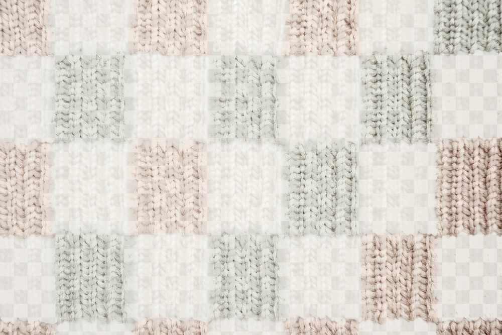 Cozy checkered knitted pattern fabric | Free PNG - rawpixel