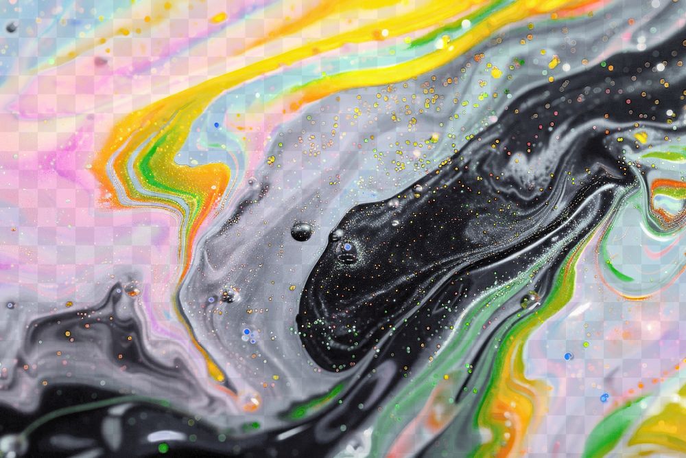Vibrant abstract fluid png overlay | Free PNG - rawpixel
