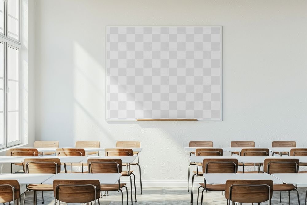 PNG Classroom whiteboard mockup, transparent | Premium PNG - rawpixel