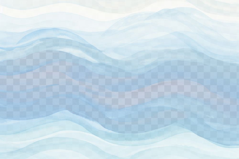 Abstract watercolor ocean waves png | Free PNG - rawpixel
