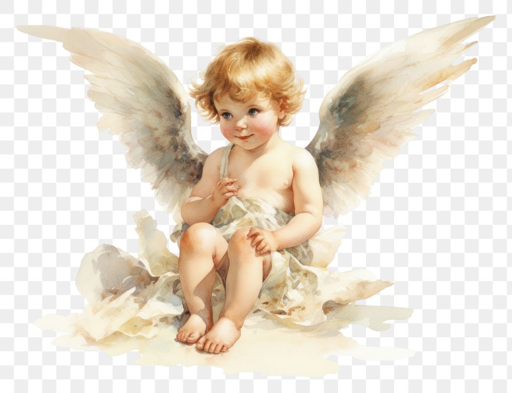 PNG Watercolor cupid baby Angel | Free PNG - rawpixel