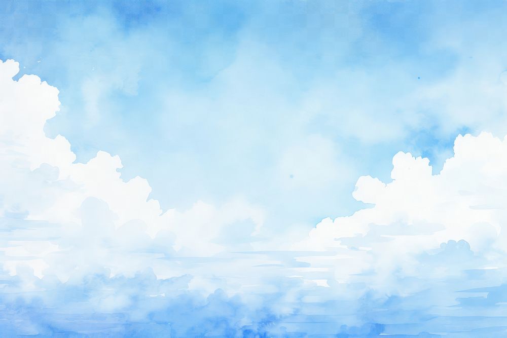 Serene watercolor sky png paint | Free PNG - rawpixel