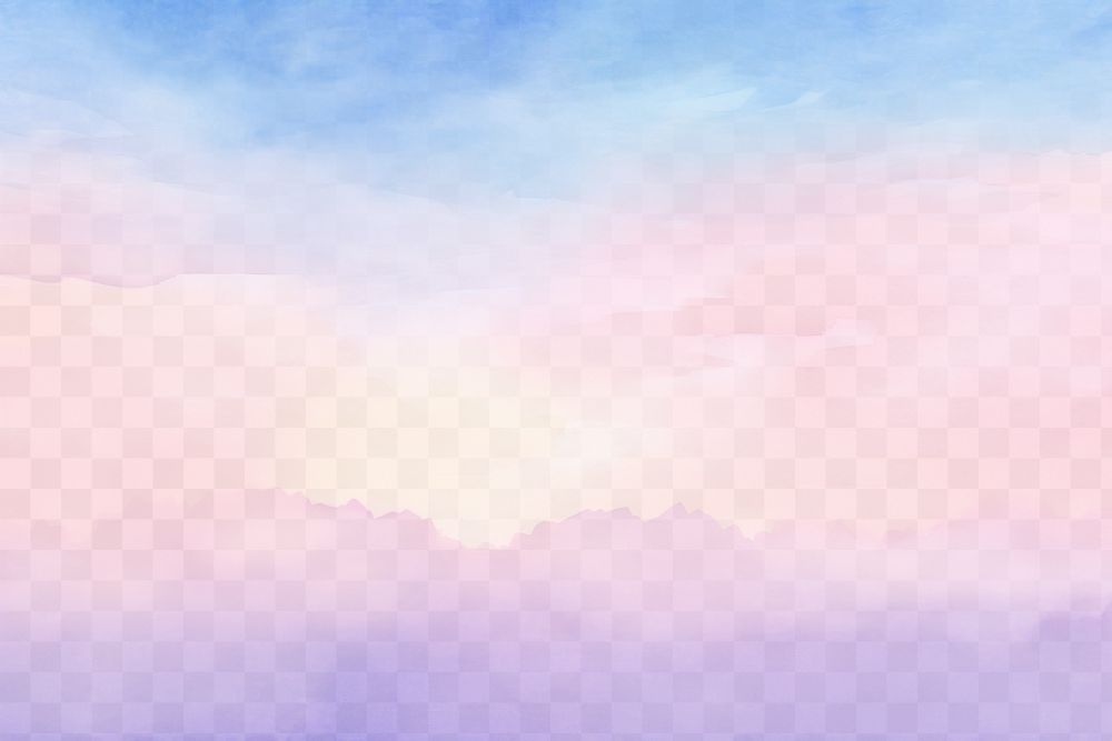 Dreamy watercolor sky gradient png | Free PNG - rawpixel