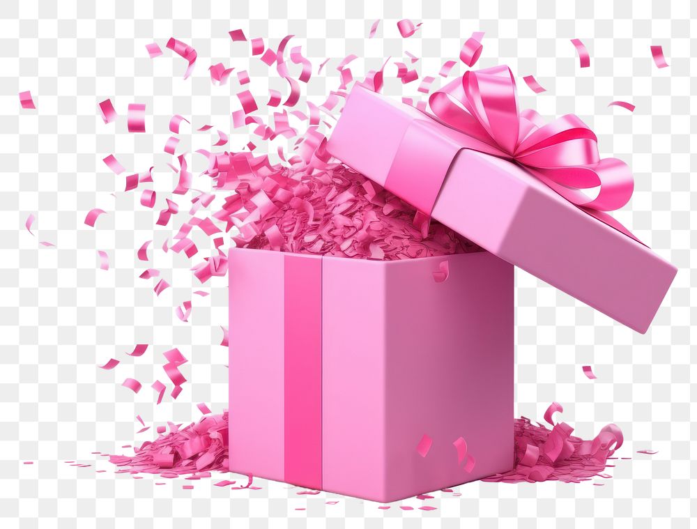 Gift box pink white background. | Free PNG - rawpixel
