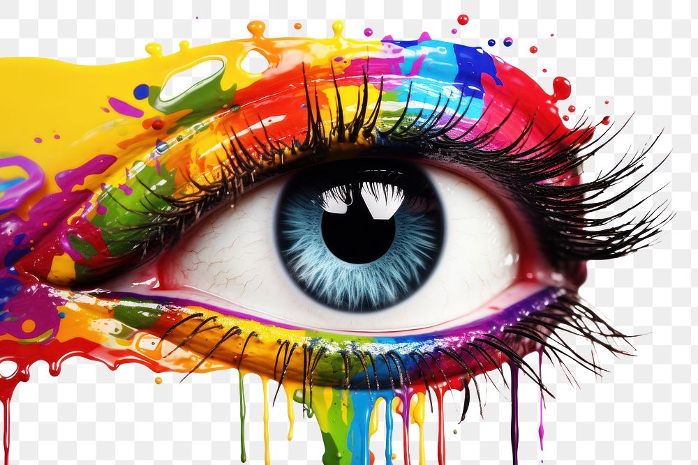 PNG Painting eye ink white | Free PNG - rawpixel