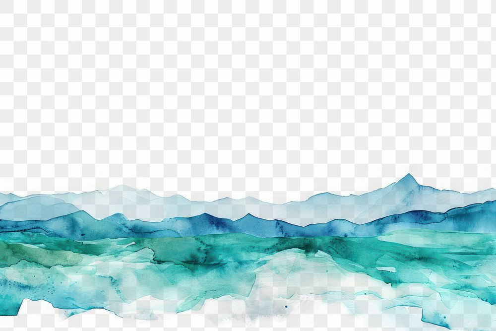 Abstract watercolor ocean png paint | Free PNG - rawpixel