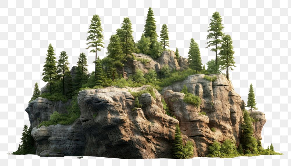 PNG Tree rock fir outdoors. | Free PNG - rawpixel