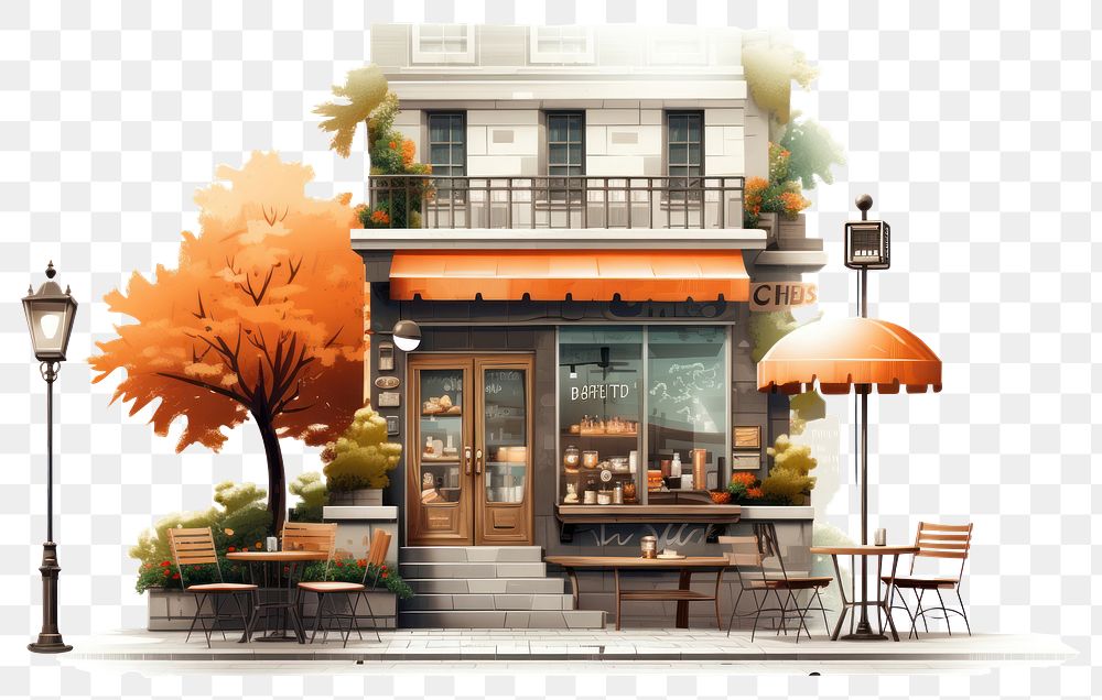 PNG Cafe architecture restaurant building. | Premium PNG - rawpixel