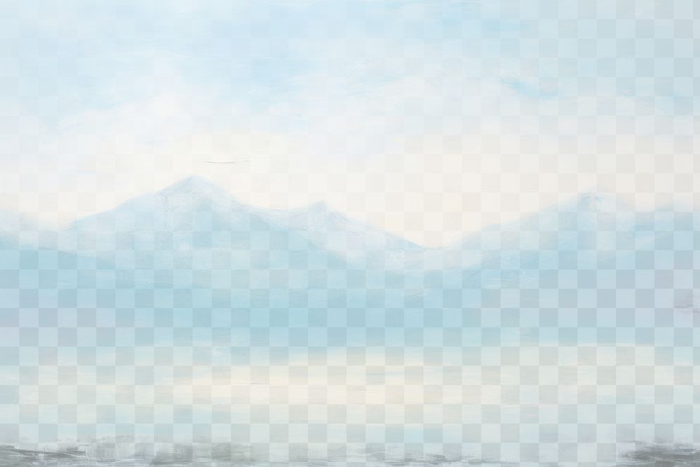 Serene abstract mountain png paint | Free PNG - rawpixel