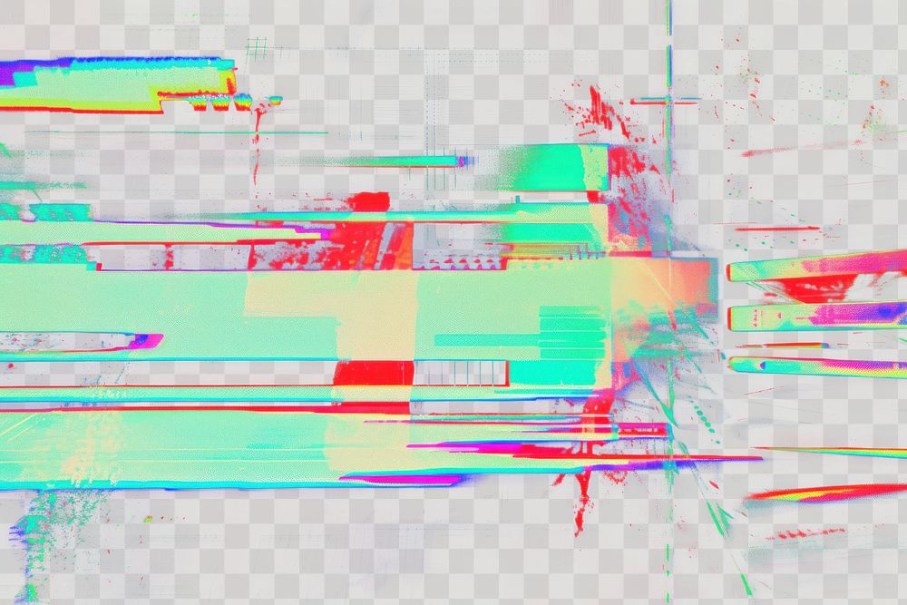 Vibrant glitch digital abstract png | Premium PNG - rawpixel