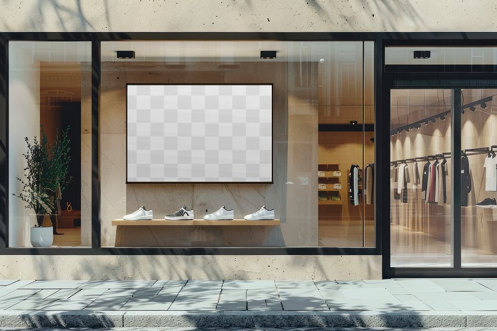 PNG storefront display sign mockup, | Premium PNG - rawpixel