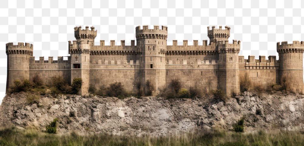 PNG Medieval fortress architecture landscape | Free PNG - rawpixel