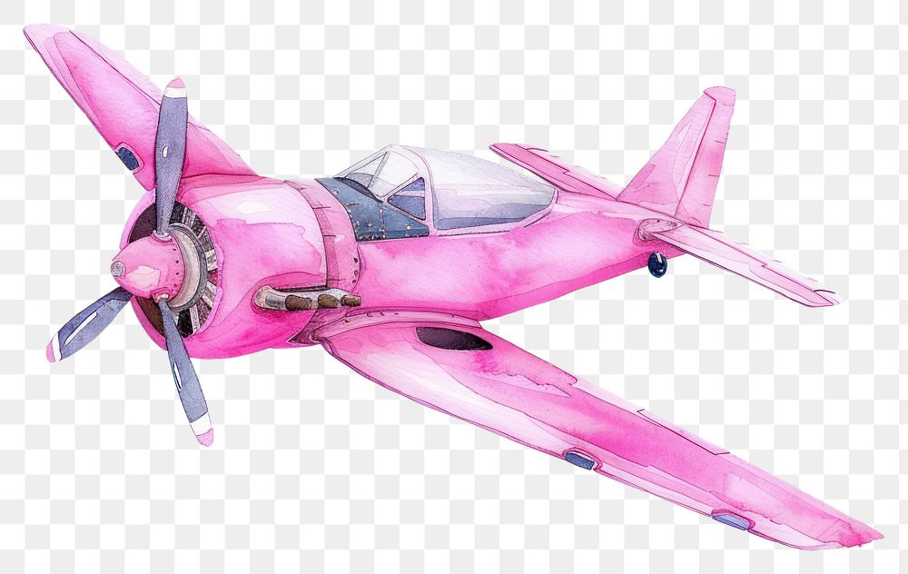 PNG Pink vintage airplane illustration | Free PNG - rawpixel