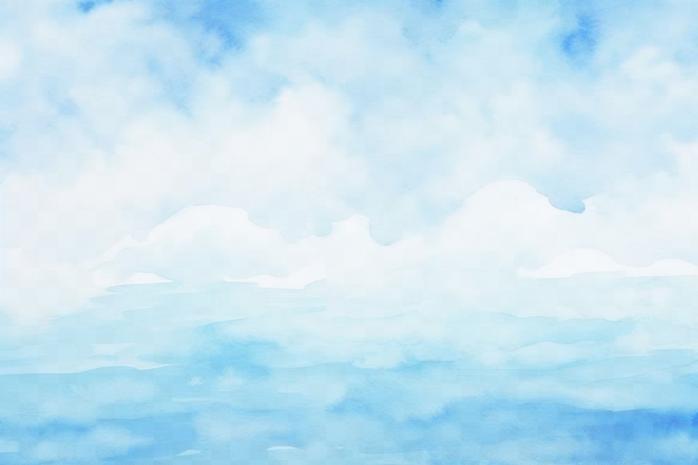 Serene watercolor sky png paint | Free PNG - rawpixel
