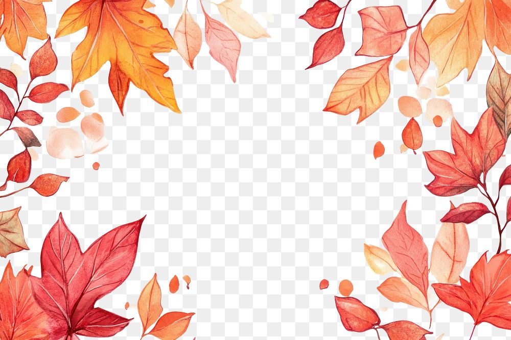 Fall leaf pattern plant tree. | Free PNG - rawpixel