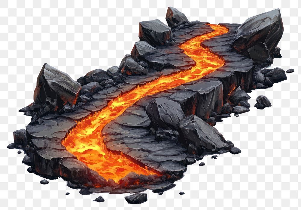 PNG Lava curved path volcano | Free PNG - rawpixel