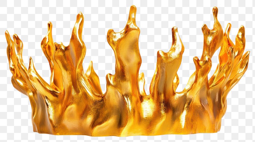 Gold king crown flame fire | Free PNG - rawpixel