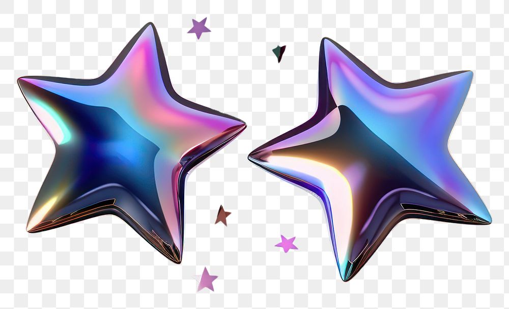 PNG Two stars holographic background | Free PNG - rawpixel