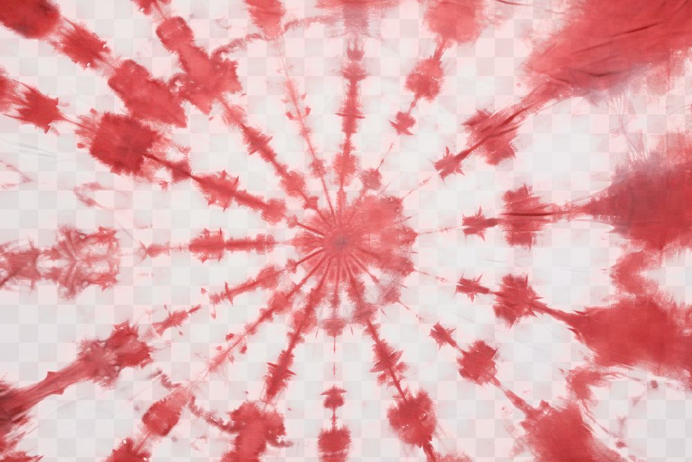 Vibrant red tie-dye pattern fabric | Free PNG - rawpixel
