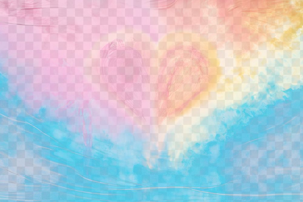 Vibrant heart-shaped abstract texture png | Free PNG - rawpixel