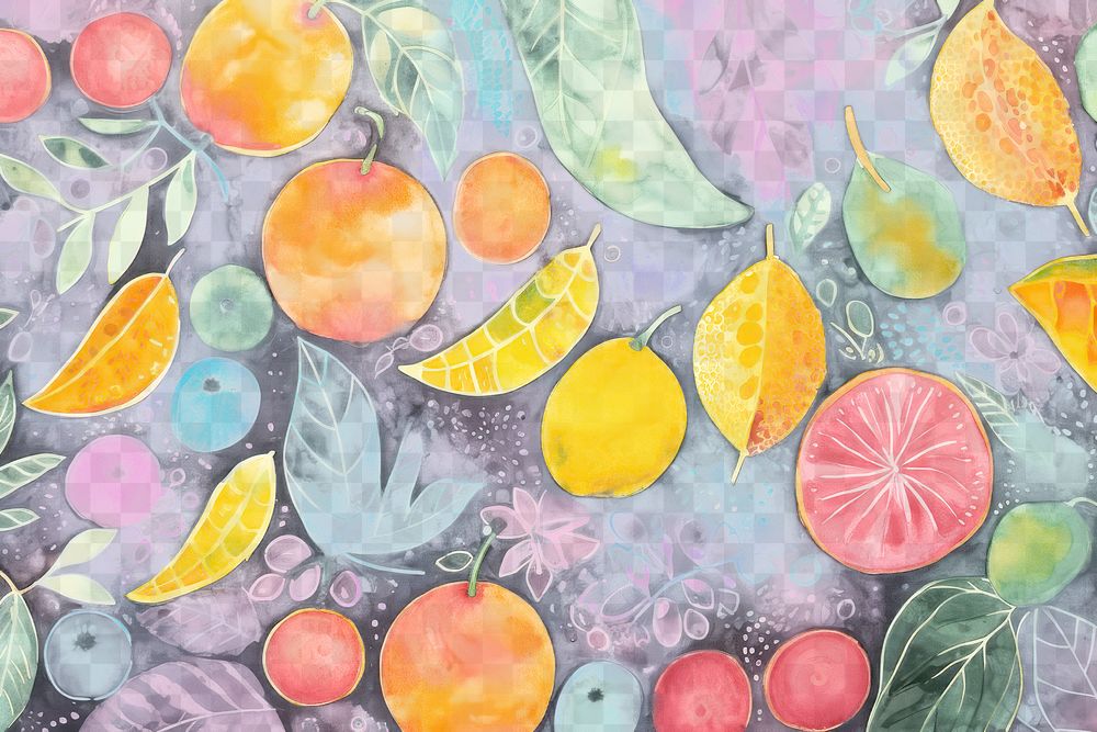 Vibrant fruit pattern fabric texture | Free PNG - rawpixel