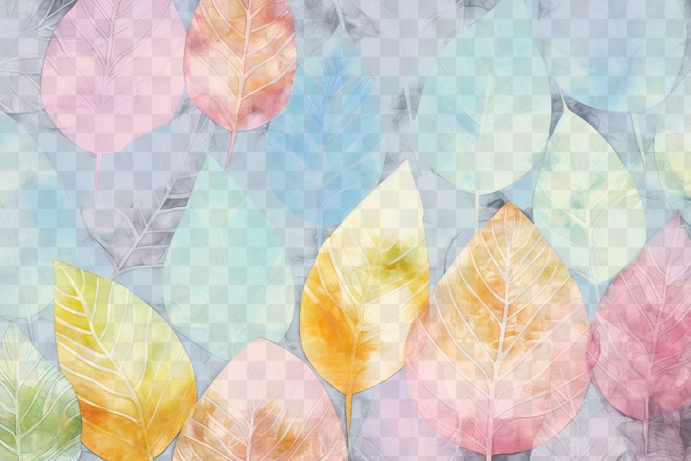 Vibrant watercolor leaves fabric texture | Free PNG - rawpixel